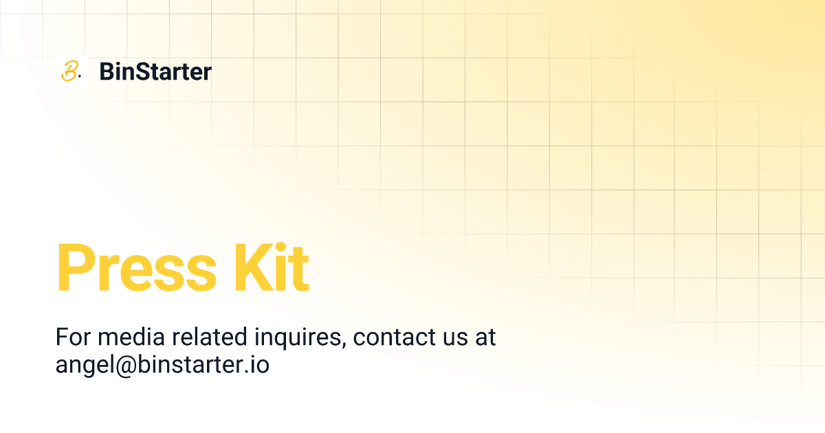 Press Kit | BinStarter